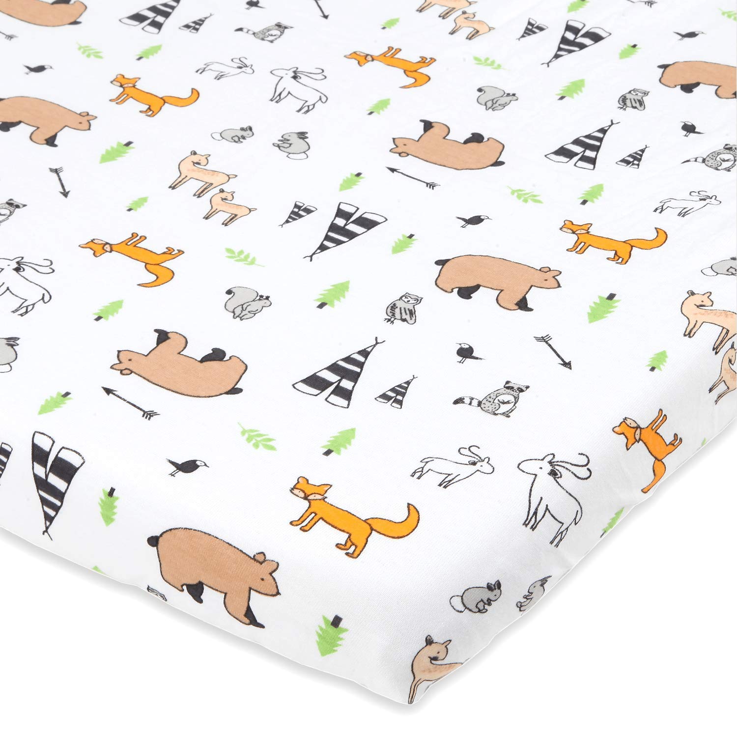 Bassinet Fitted Sheet Compatible with MiClassic Bassinet – Fits 20 x 35 Bedside Sleeper Mattress Perfectly – No-Bunching – Snuggly Soft Breathable Jersey Cotton