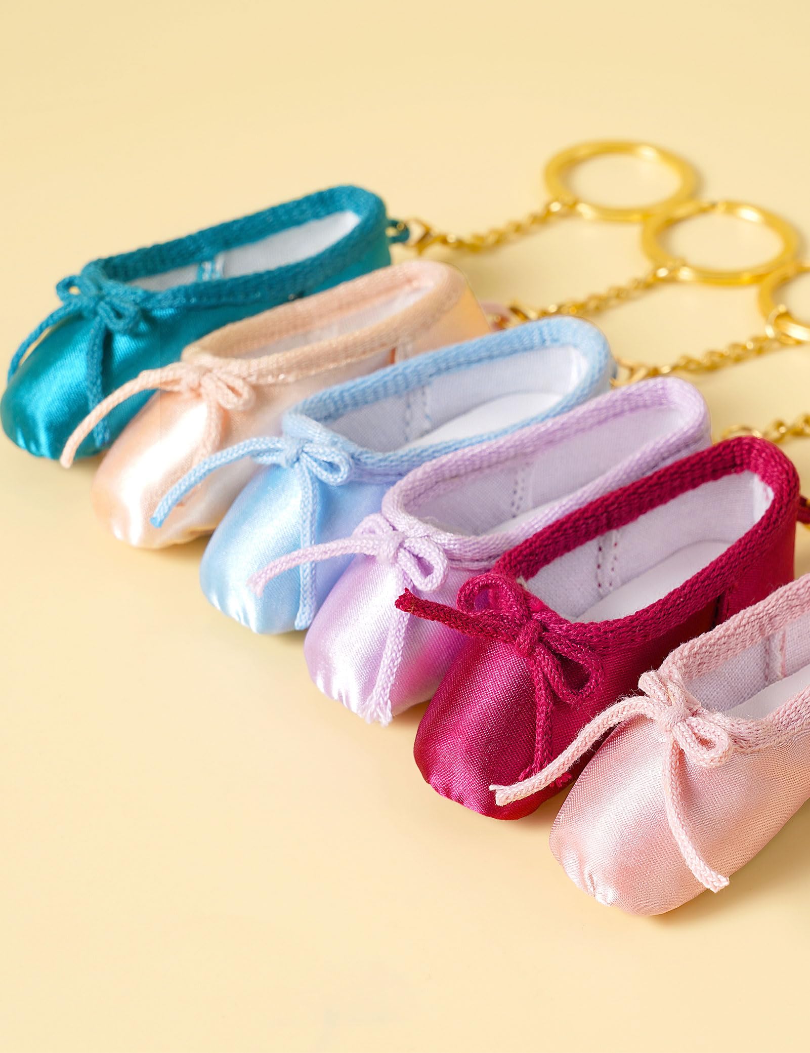 Daydance Girls Women Ballet Shoe Pedant Pink Point Shoe Keychain Decoration for Dancer, Ballerina Backpack, Dance Bags