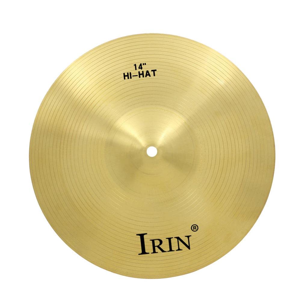 Colcolo Brass Alloy Crash Hi Hat Drum Cymbals for Drummer Percussion DIY Part, 14inch