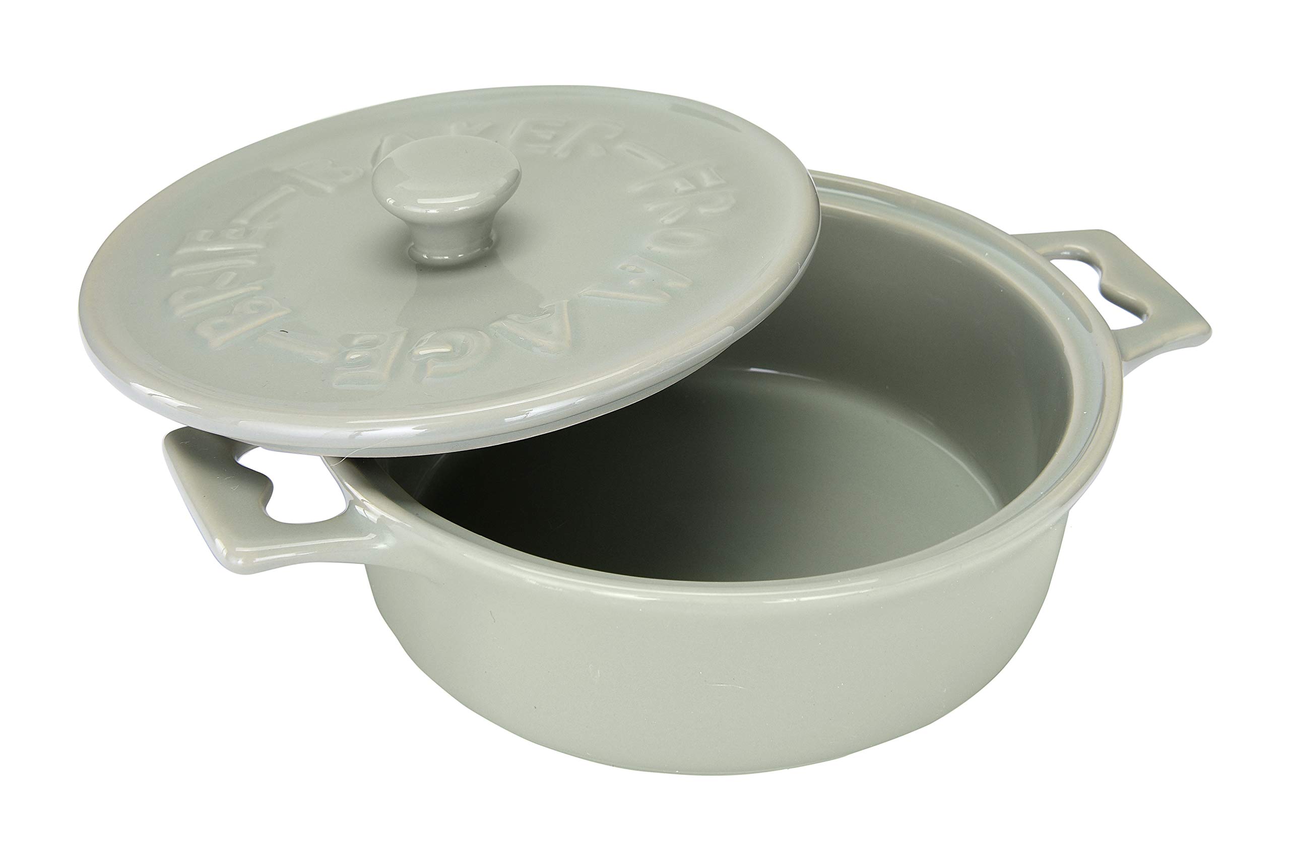 Creative Co-Op Brie Bakers with Lids & Wood Spreaders (Set of 2 Colors)