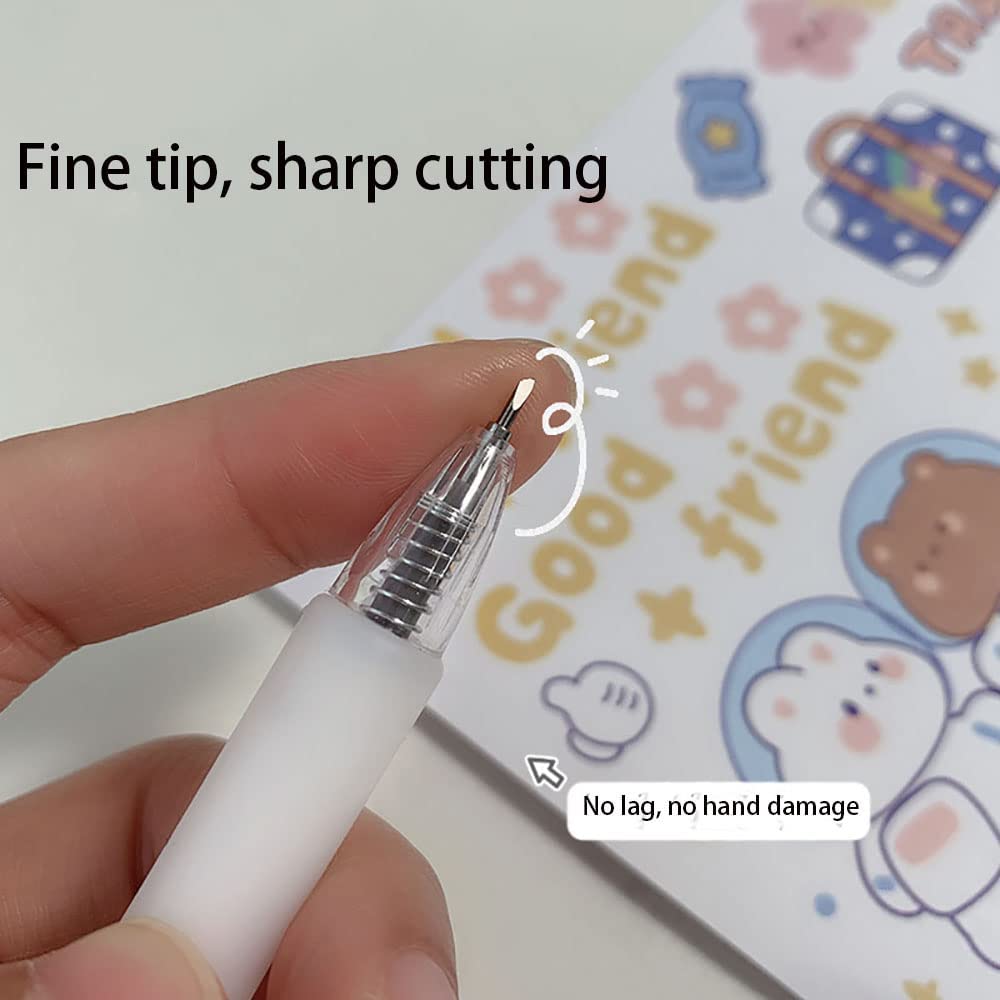 Cartoon Pattern Student Utility Knife Pen, 2023 New Craft Cutting Tool Paper Pen Cutter Knife Creative Retractable, For Office And Home Diy Use (6 Pcs)