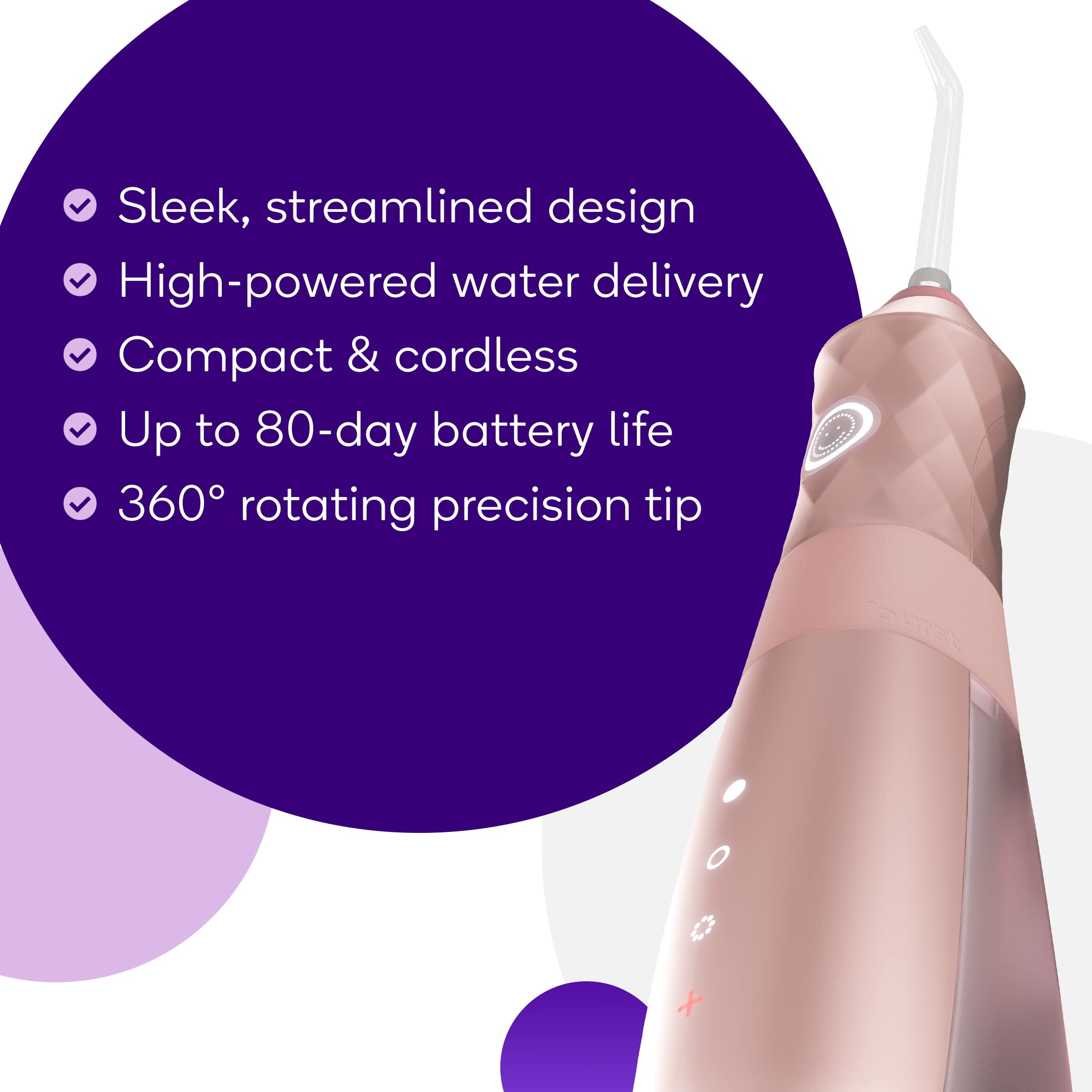 Burst Electric Toothbrush with Water Flosser Bundle, Rose Gold