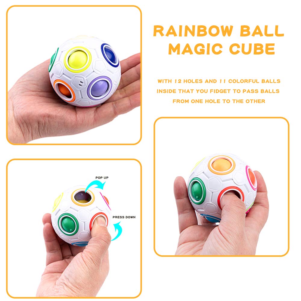 Sensory Fidget Toys Set, 27pcs Stress Relief and Anti-Anxiety Tools Bundle for Kids and Adults, Marble and Mesh, Pack of Squeeze Balls, Soybean Squeeze, Flippy Chain