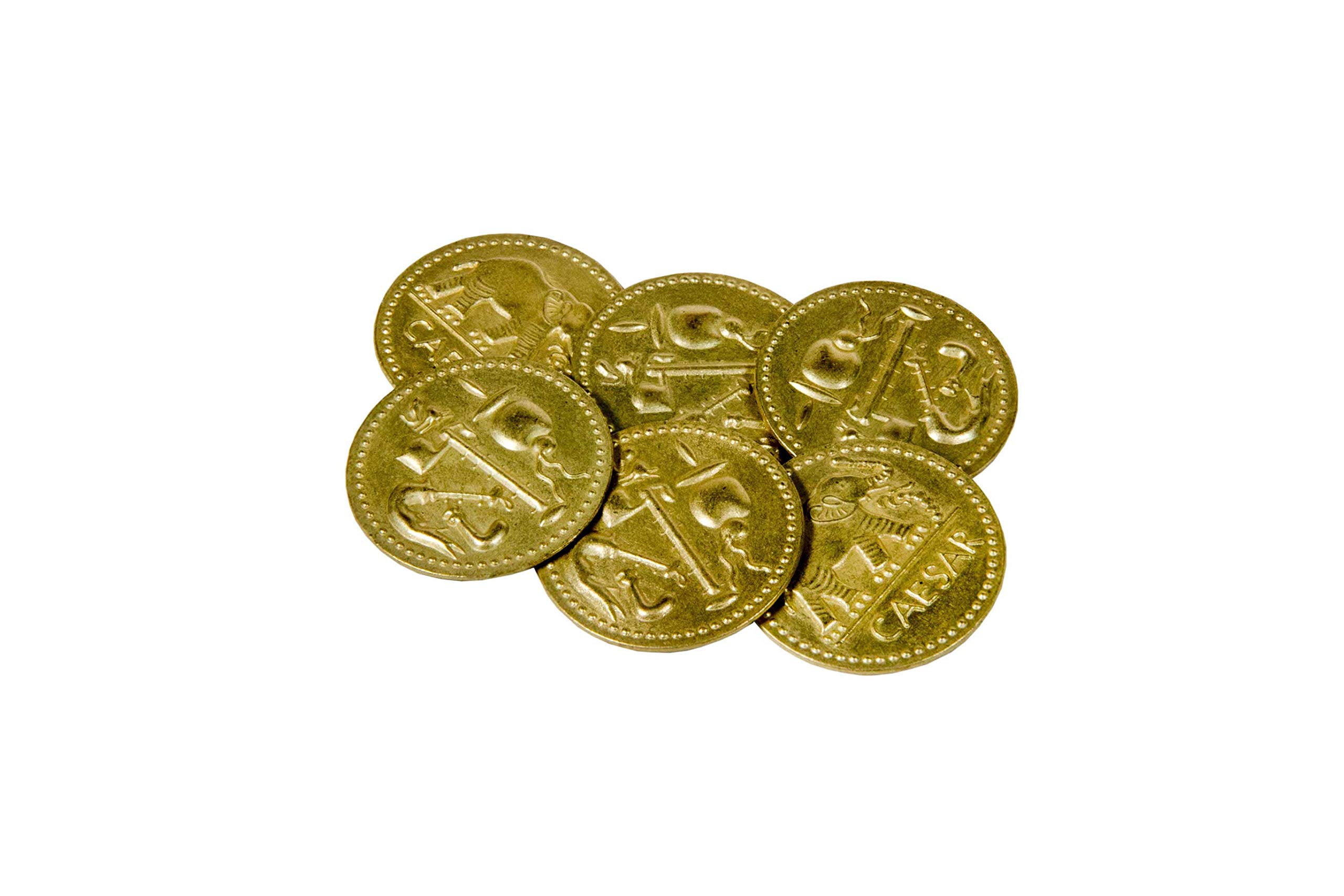 Roman Themed Gaming Coins - Jumbo 35mm 6-Pack, Novelty Fantasy Replica Coins