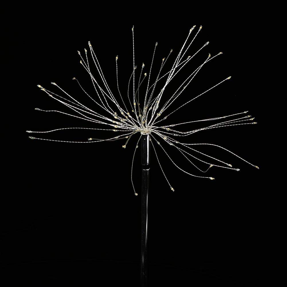 Romantic Valentine's Day Plastic Material Fireworks Lights, LED Light Decor, High Brightness Warm White Energy Saving for Garden Corporate Parties Wedding Decoration Home Courtyard(White Light)