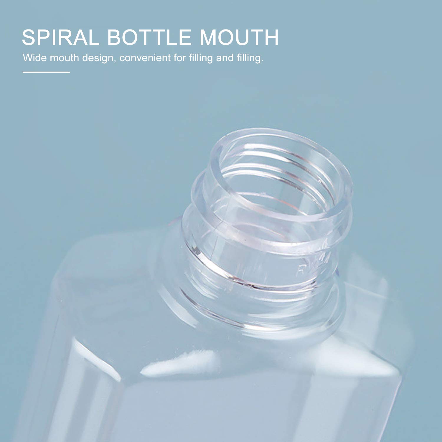 Birsppy Vantap Bottles 2 oz， Plastic Small Squeeze Bottles， Leak Proof Silicone Travel Size Containers With Flip Cap (32 Pack, Clear)