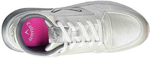 Callaway Women's Golf Shoe, White Grey, 4.5 UK Wide