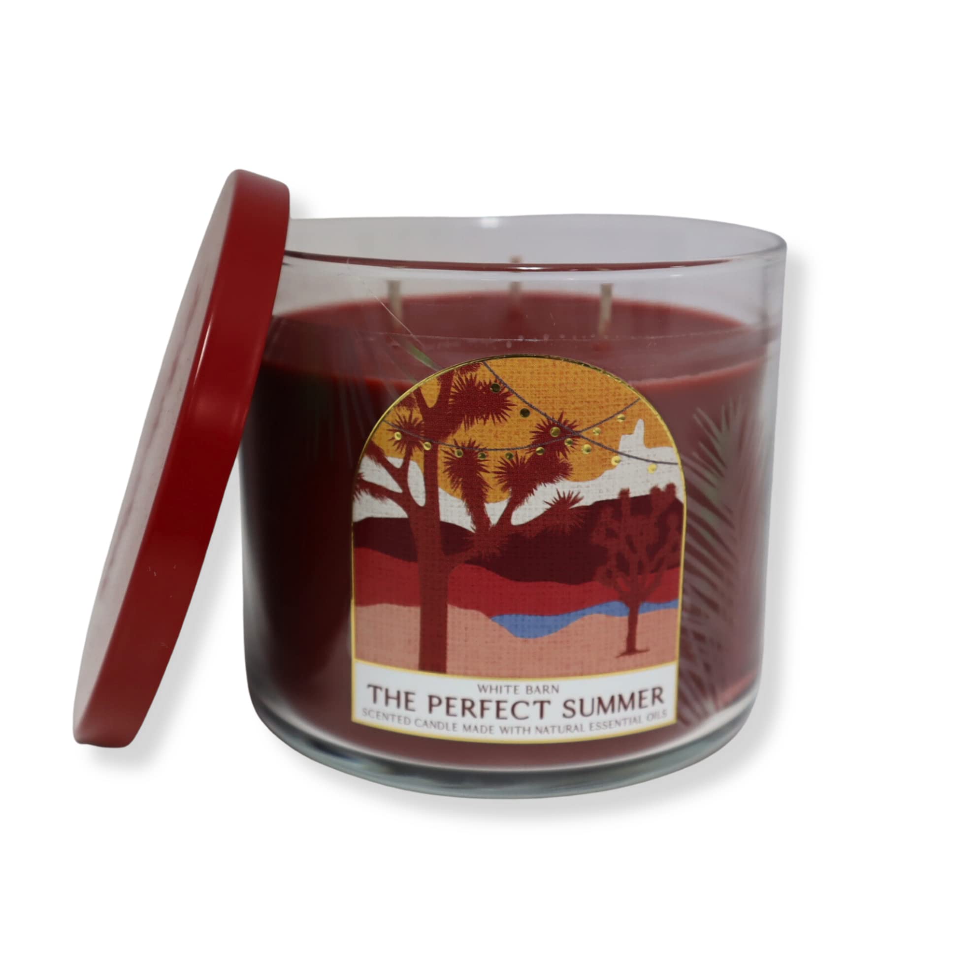 Bath & Body Works, White Barn 3-Wick Candle w/Essential Oils - 14.5 oz - 2022 Early Summer Scents! (The Perfect Summer)
