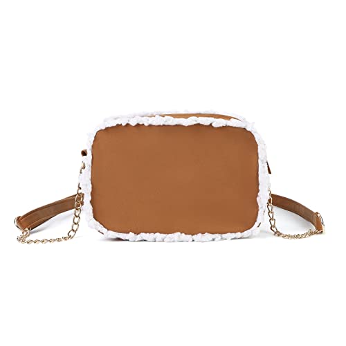 Clearlove Small Retro Classic Fashion Design Messenger Shoulder Bag with Zipper Closure for Women(Brown)