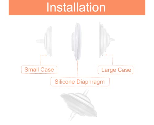 Loveishere Duckbill Valves and Silicone Diaphragm, Compatible with Momcozy/TSRETE/PADRAM/LoveOfLive/OMFMF Breast Pumps Replace momcozy S9|S10|S12 Pump Parts/Accessories,4pcs Set