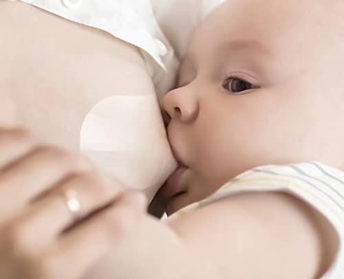 Loveishere Nippleshield Premium Contact Silicone Nipple Shields for Breastfeeding Nursing Difficulties or Flat Inverted Nipples, with Carry Case 2 PC