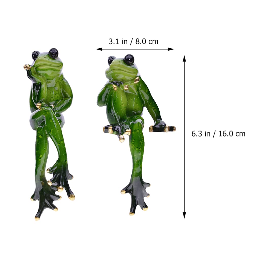 Peeing Frog Statue Resin Figurine Frog Figurine Decor Decorative 3D Creative Statues Animal Statue for Home Desk Garden Decor Ornament