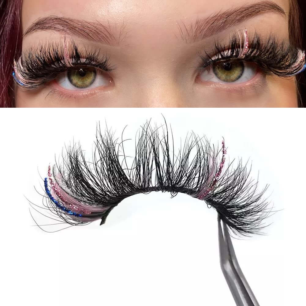 DOLLSTHETIC® - Original Doll | Glitter eyelashes, Thicker and fuller, comfortable lash band, TikTok Viral, 60 Wears Reusable Faux Mink Lashes, 25mm - 1 Pair
