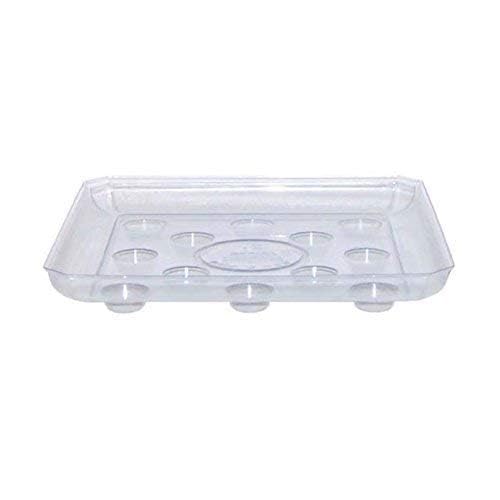 CWP SQDS-1200 Heavy Gauge Footed Square Carpet Saver Saucer, 12-Inch by 12-Inch, Clear