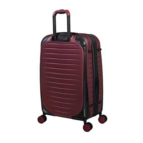 it luggage Lineal 32" Hardside Checked 8 Wheel Expandable Spinner, Red