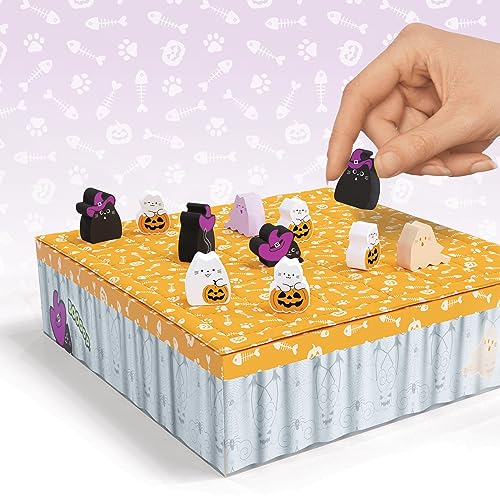 BOOoop by Smirk & Dagger: Adorable 2 Player Strategy Board Game, with 34 Cat and Kitten Pieces, Halloween Edition with New Ghost Cats, A Great Gift for Couples, Family, Adults and Kids Ages 10 and Up