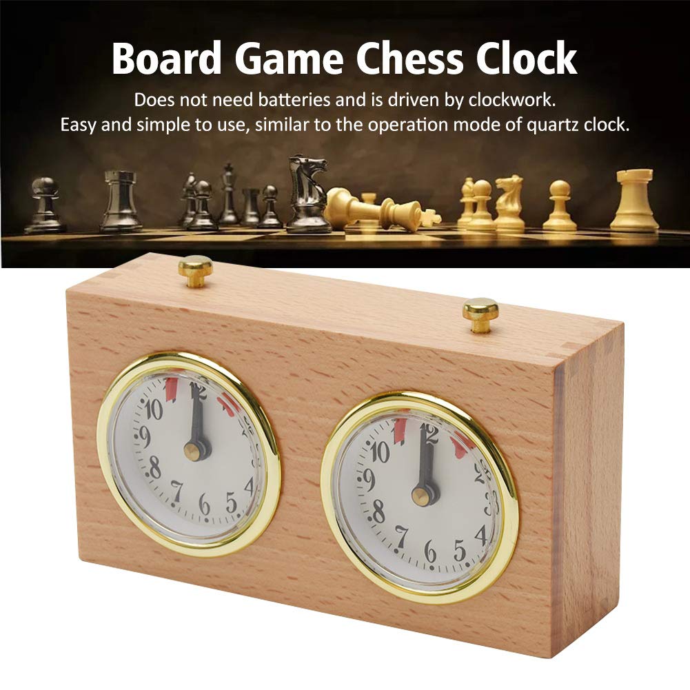 Chess Timer, International Chess Clock, Professional Chess Clock Game Timer, Analogue Clock Chess Timer, I-GO Count Up Count Down Timer, No Battery Needed