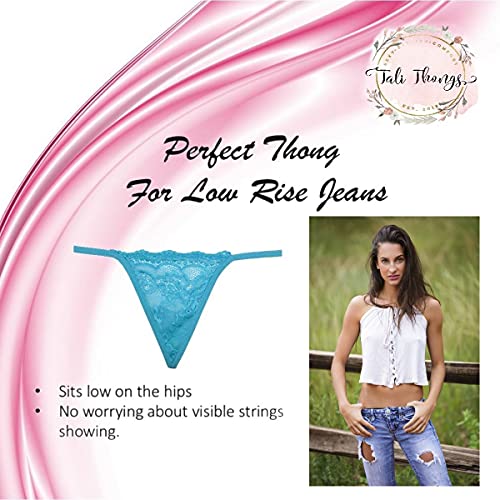 Low Rise Medium Thongs Women's Sexy Lace Thong T Back Cotton G-String Panties