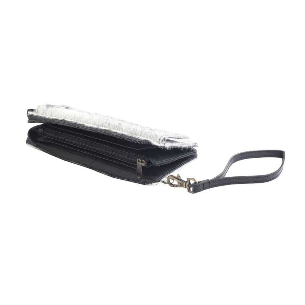Mesmerizing Monochrome Leather and Hairon Wallet