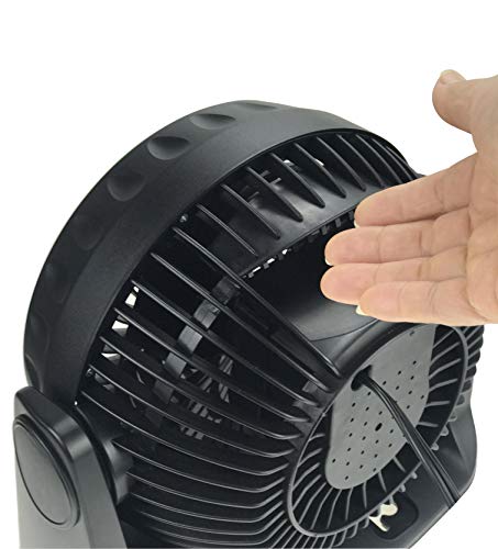 Hunter 8" Adjustable Whisper Fan, Black