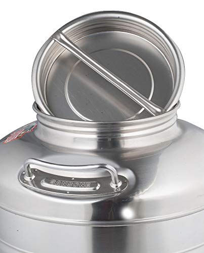 Sansone Stainless Steel Water Dispenser with Spigot, 3.96 Gallon, 15 Liters, Silver