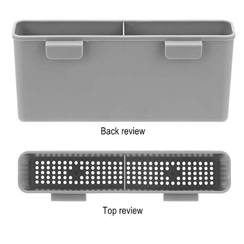 iPEGTOP Expandable Deep & Large Dish Drying Rack, Over The Sink, in Sink Or On Counter Dish Drainer Basket Shelf with Grey Removable Utensil Silverware Holder, Rustproof Stainless Steel