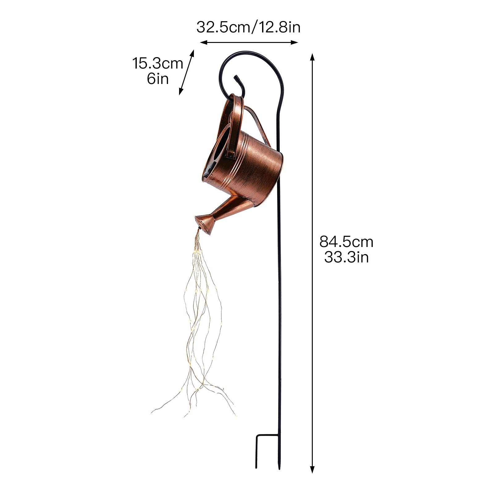 RNSUNH Waterfall Vine String Lights Shower Garden Art Light Decoration Solar Powered Watering Can Lights LED Fairy String Lights for Outdoor Garden Party Home Yard Decor