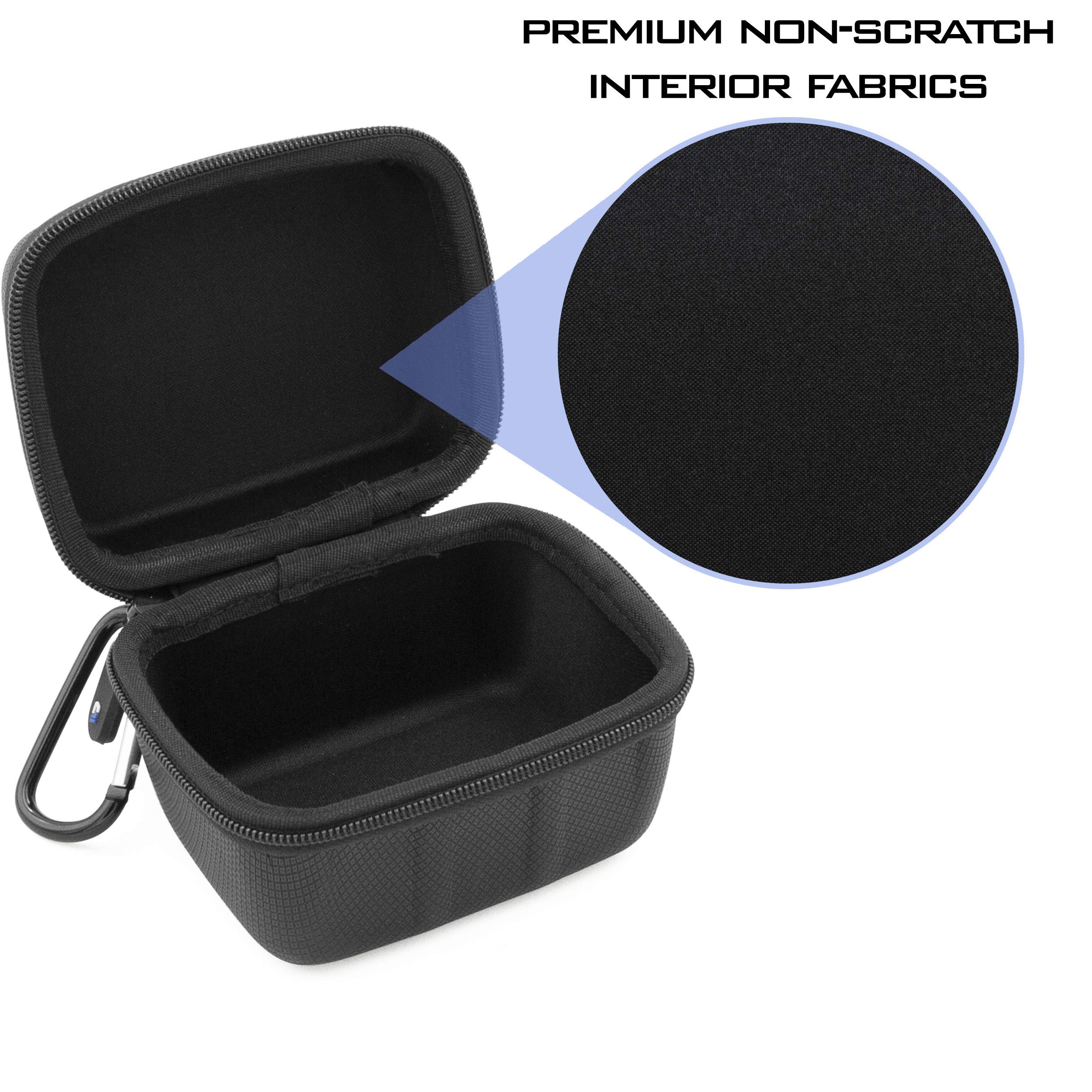 CASEMATIX Card Deck Box for Up to 200 Cards - Hard Shell Playing Card Case with Non-Scratch Fabrics and Metal Carabiner Compatible with Magic The Gathering and Other TCGs, Case Only