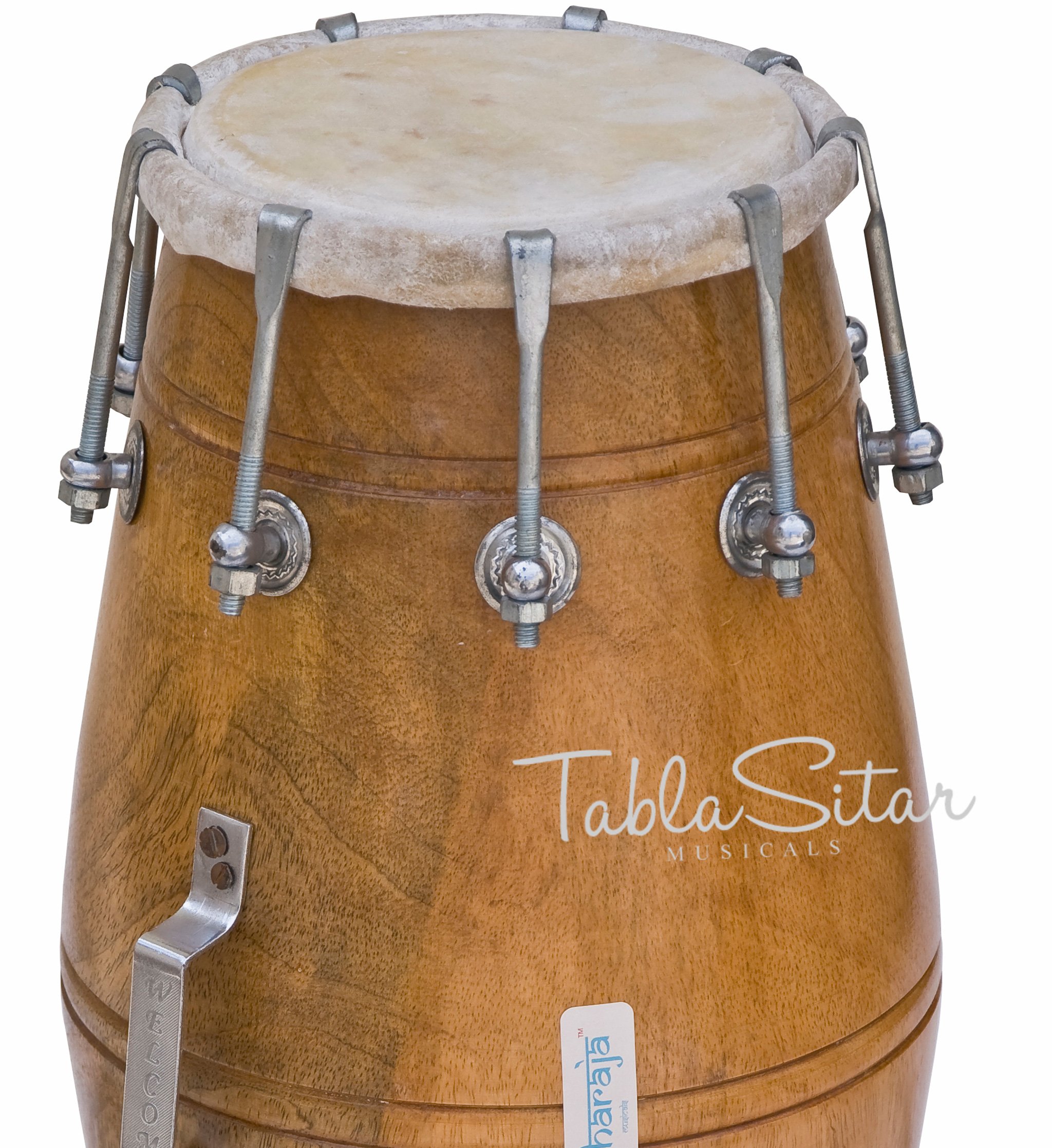 Maharaja Musicals Dholak Drum, Mango Wood, Bolt-tuned, Padded Bag, Spanner, Dholki Musical Instrument (PDI-104)