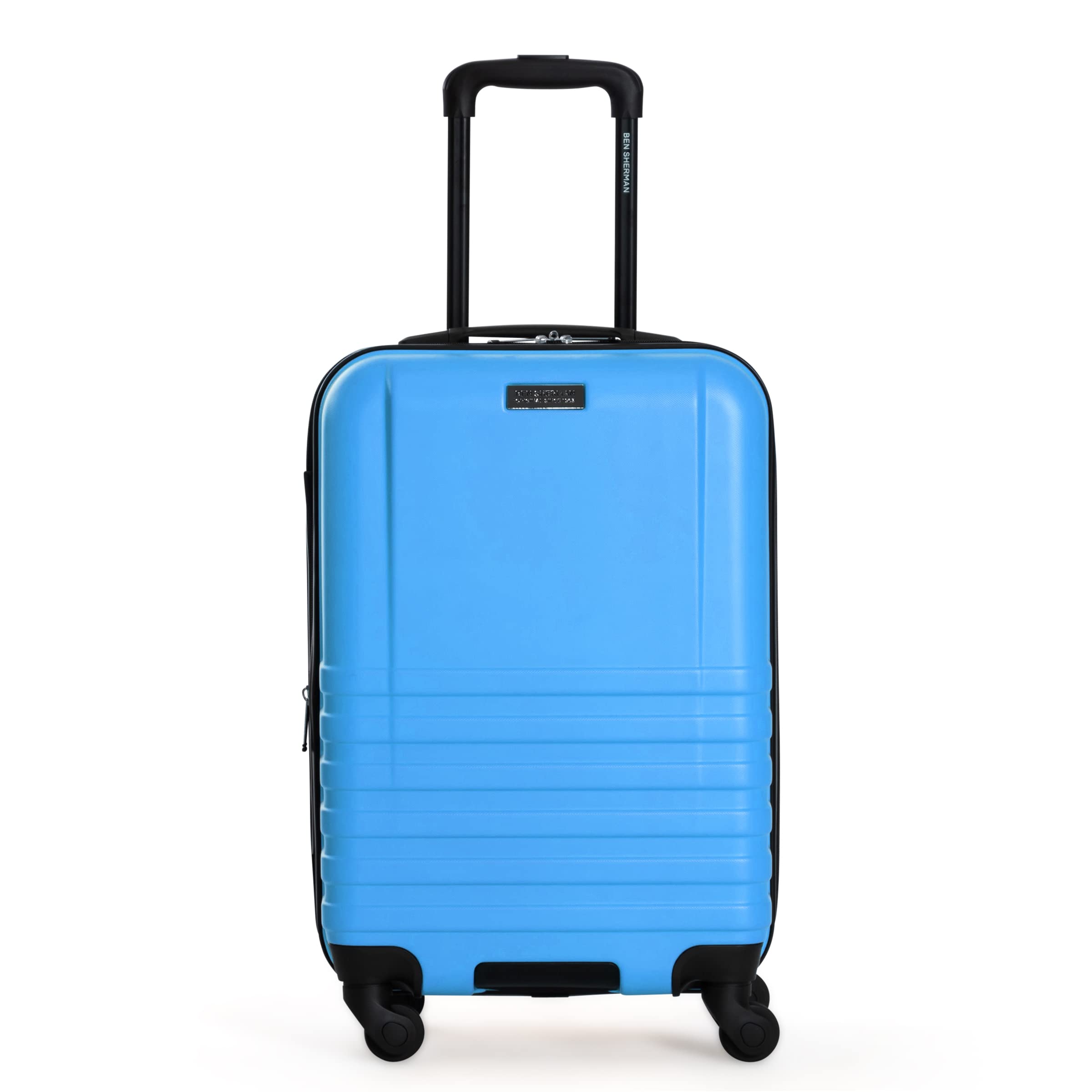 Ben Sherman Hereford Spinner Travel Upright Luggage, Brilliant Orange, 24-Inch Checked