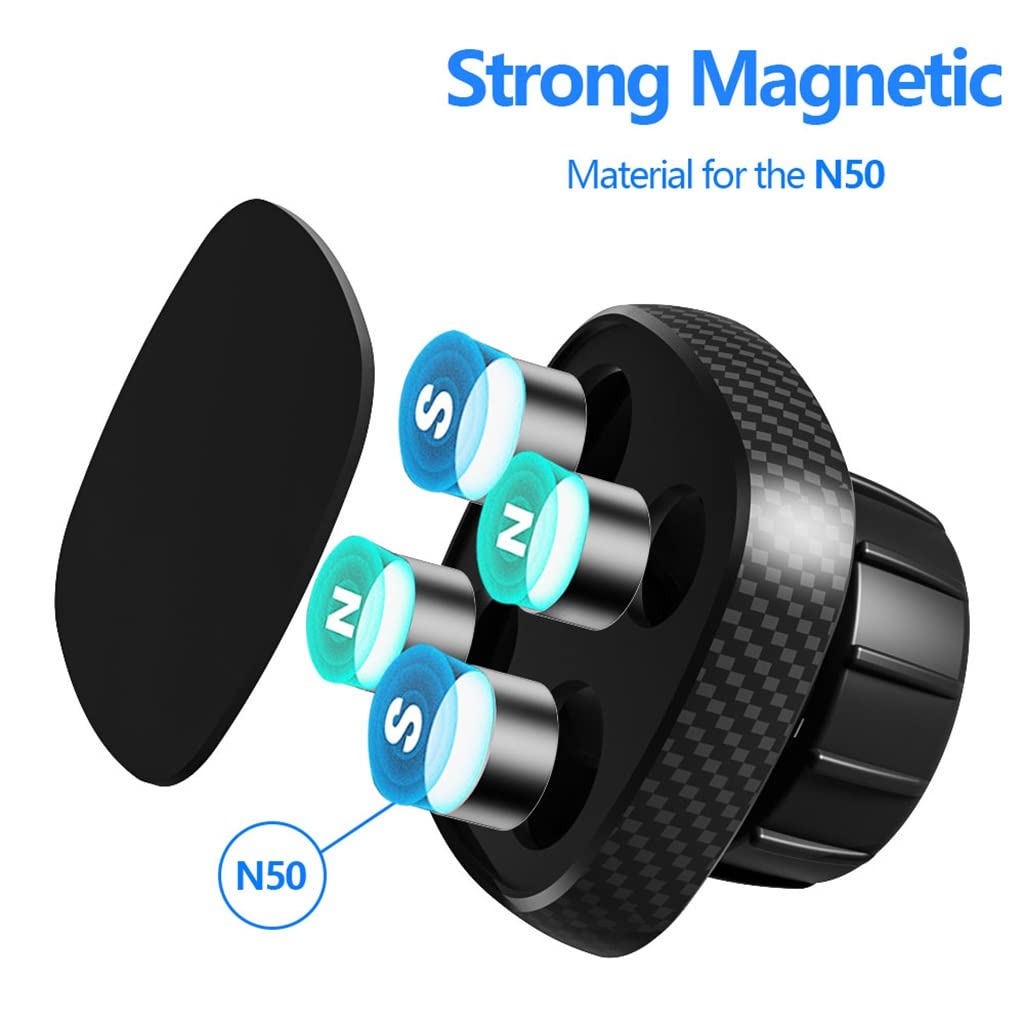 CCBUY Magnetic Car Phone Mount for Vehicle Dashboard 360 Adjustable StandCell Phone Automobile Cradles with Strong Magnets (Color : Black, Size : Universal)
