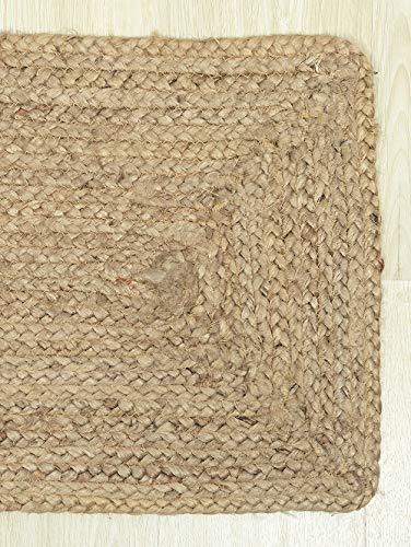 Madhu International Natural Jute Table Runner Rug, Long-Lasting Hand-Woven Rectangular Area Rug, Made from Jute Material for Indoor & Covered Door Entrances, 13 X 48 Inch