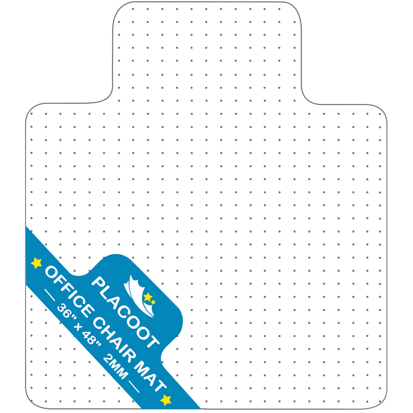 Chair Mat for Carpet with Lip Studs Strong Impact Resistance Effective Grip Durable Non-Slip Easy to Clean PVC Carpet Protector 36" x 48" for Home Office