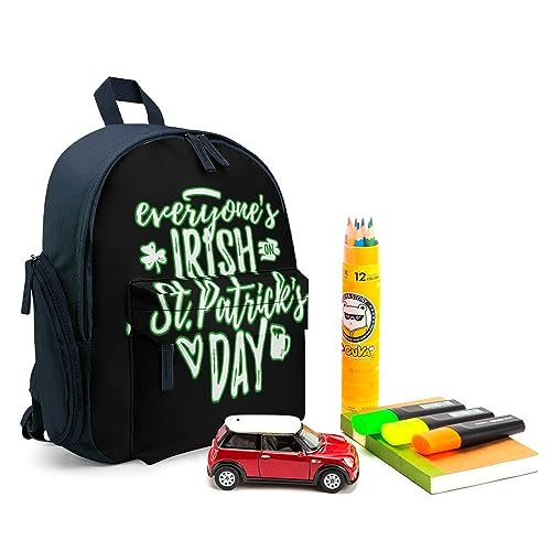 Everyones Irish on St Patricks Day Backpack Lightweight Travel Work Bag Casual Daypack Business Laptop Backpack for Women Men