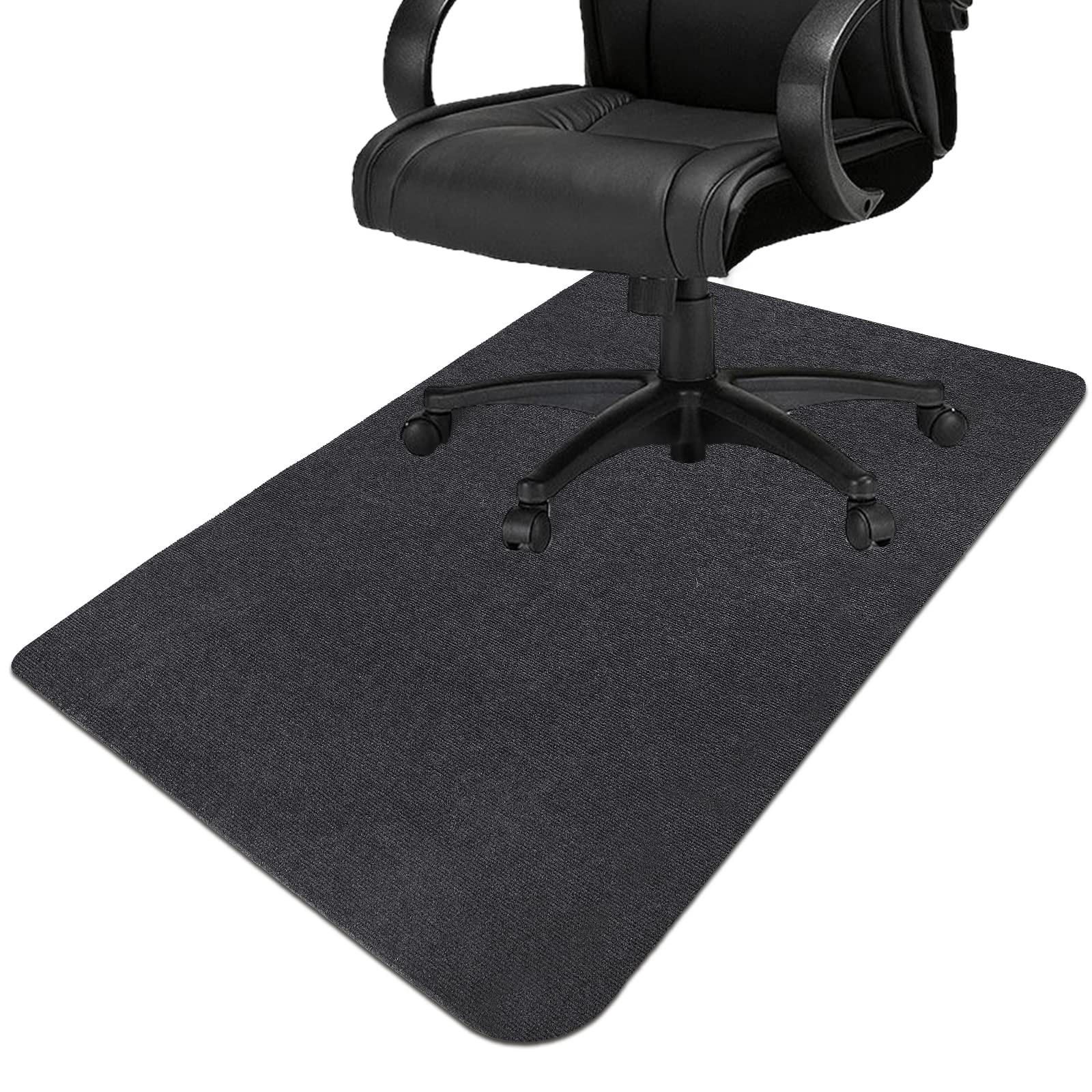 Chair Mat for Hardwood Floor, Multi-Purpose Rug for Hard Floor, Non-Slip and Noise Reduction Mat, 55x35 inch Rolled Packing (Dark Gray)