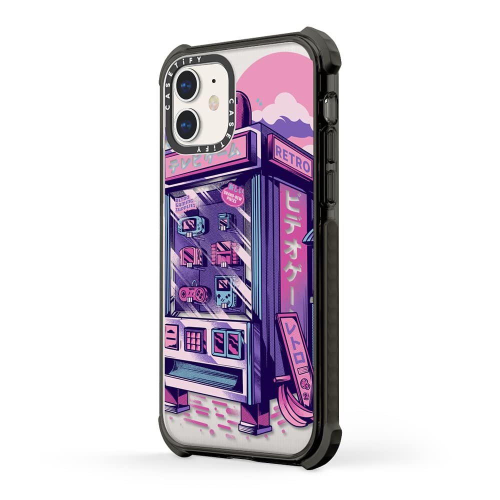 CASETiFY Ultra Impact Case for iPhone 11 - Retro Vending Machine - Clear Black