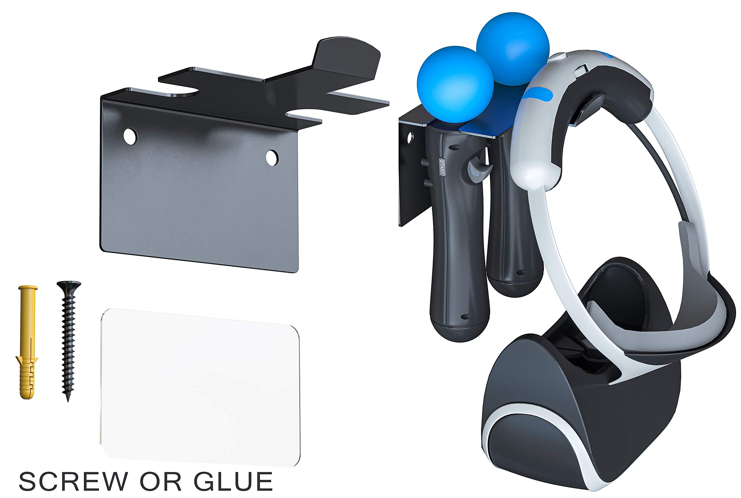 Skywin PSVR Wall Mount - Compact, Scratch Resistant Stand for PS4 VR Headset and Move Controllers
