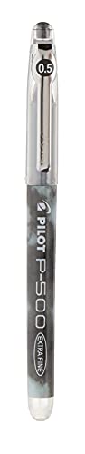 PILOT Precise P-500 Gel Ink Rolling Ball Stick Pens, Extra Fine Point, Black Ink, 12-Pack (38600)