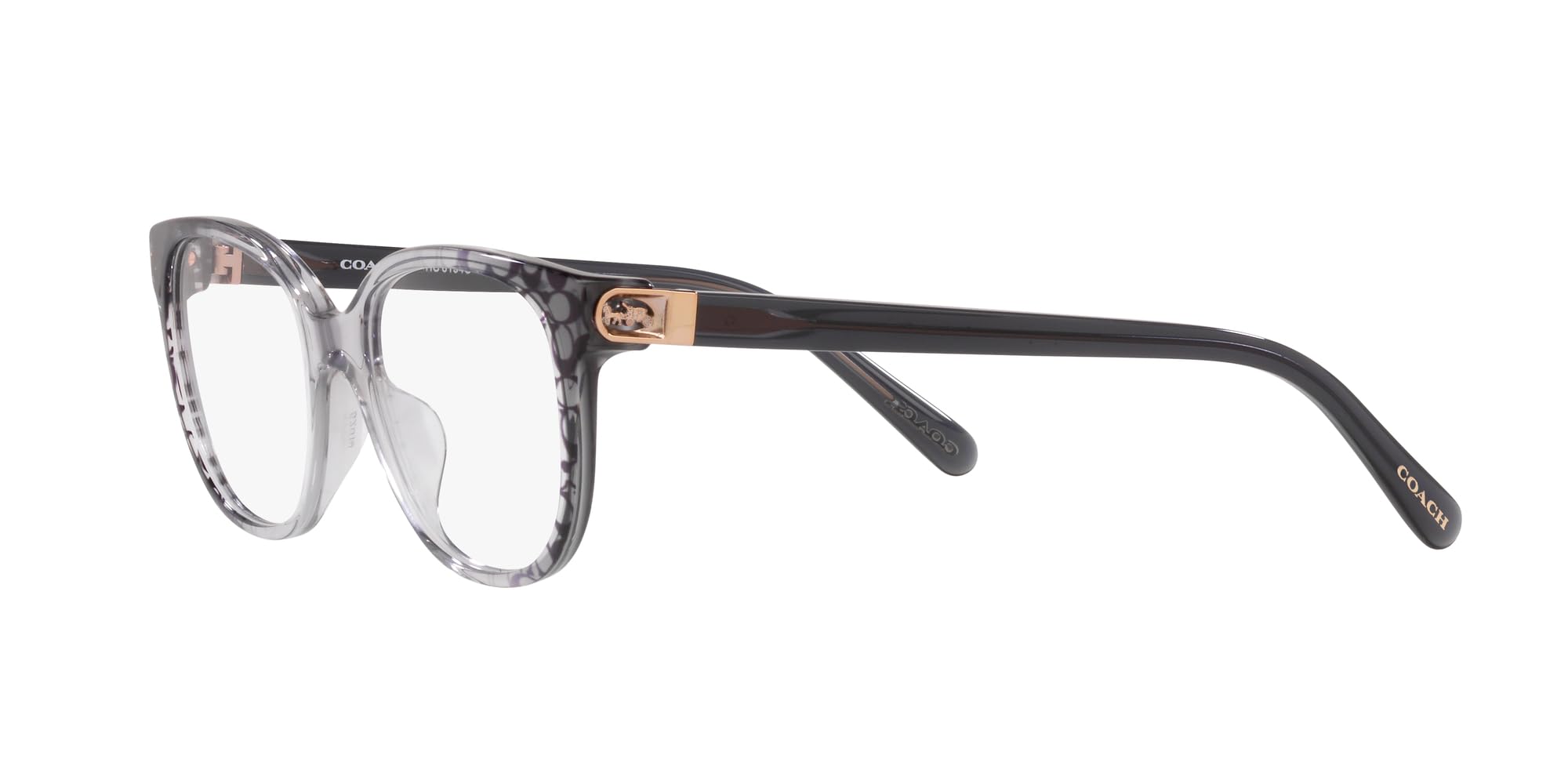 Coach HC6194U Universal Fit Prescription Eyewear Frames, Grey Gradient Signature C/Demo Lens, 52 mm