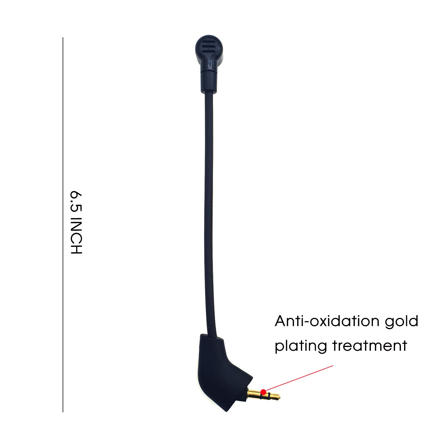 Mic Replacement Microphone Boom fits for Kingston HyperX Cloud, Cloud X and Cloud II 1st Version for PS4 Xbox One Nintendo Switch Computer PC Gaming Headsets Noise Cancelling 3.5mm Jack Black