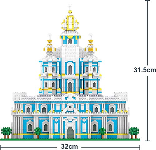 SEMKY Micro Mini Blocks Smolny Cathedral Famous Landmark Model Set,(3750Pieces) -Building and Architecture Toys Gifts for Kid and Adult