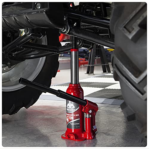 Jack Boss Bottle Jack 4 Ton (8,800 LBs) Welded Hydraulic Car Jack with Pump Handle, Fit Use for Cars Automotive Sedans, Red