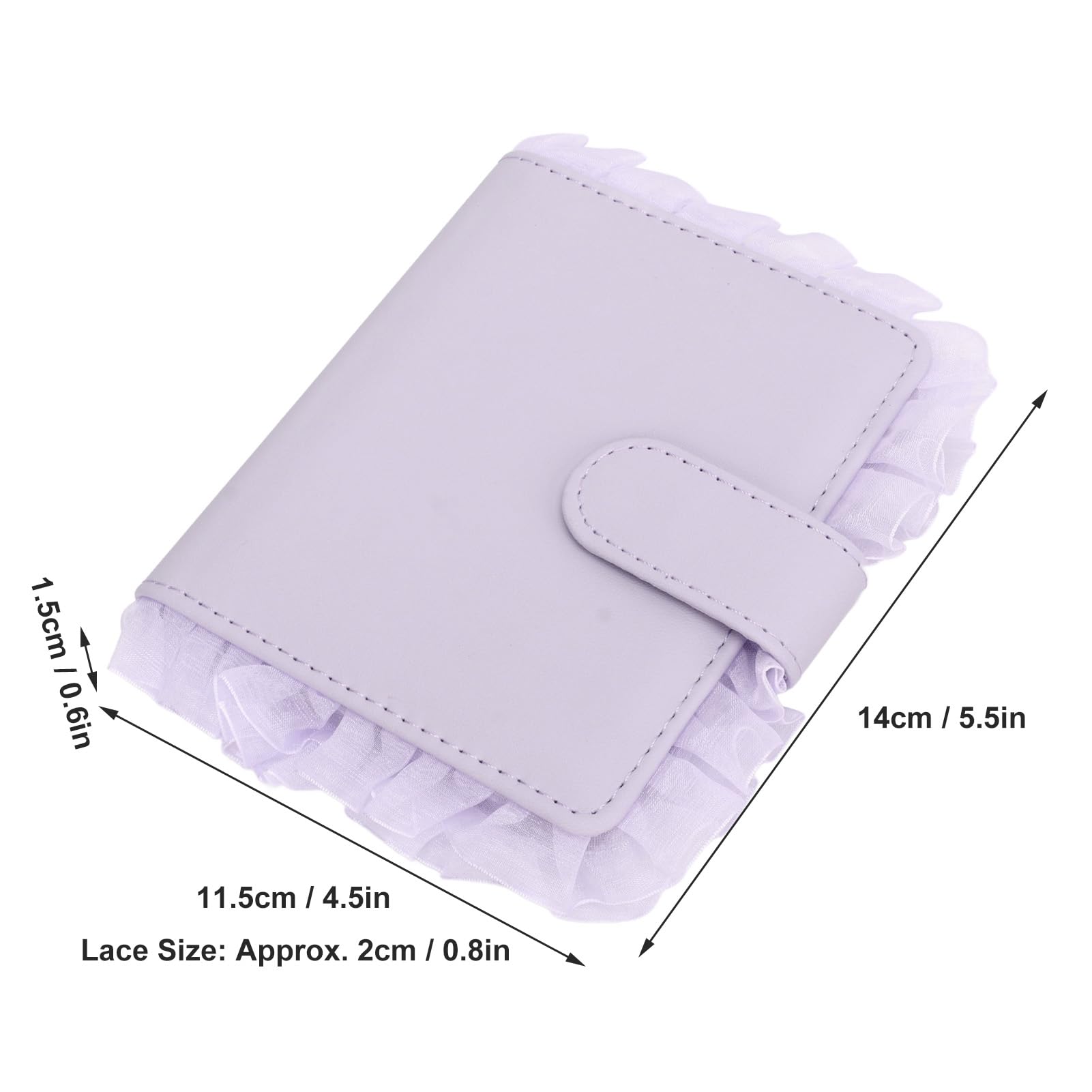Camera Picture Holder, Universal Mini Film Photo Album with Cute Lace for Display (Purple)