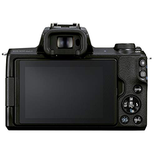 Canon EOS M50 Mark II Mirrorless Digital Camera with EF-M 15-45mm f/3.5-6.3 is STM Lens + 75-300mm F/4-5.6 III Lens+ 64GB Memory Card, Professional Photo Bundle (42pc Bundle)