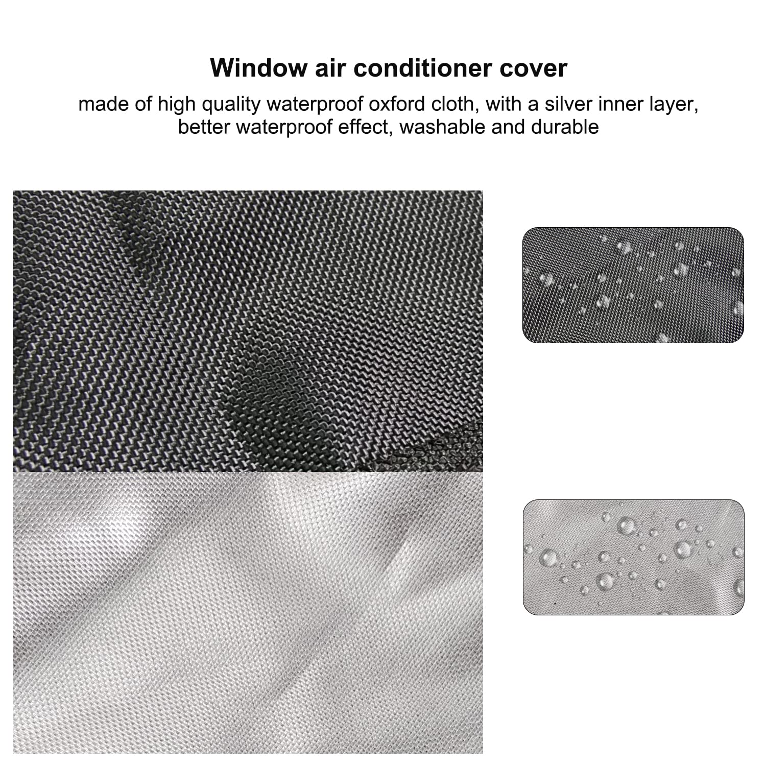 itechpanda Window Air Conditioner Cover Outdoor with Adjustable Straps, Dust-Proof and Waterproof Window AC Cover for Outside, Heavy Duty Defender (25.5Wx20.7Dx17.3H)