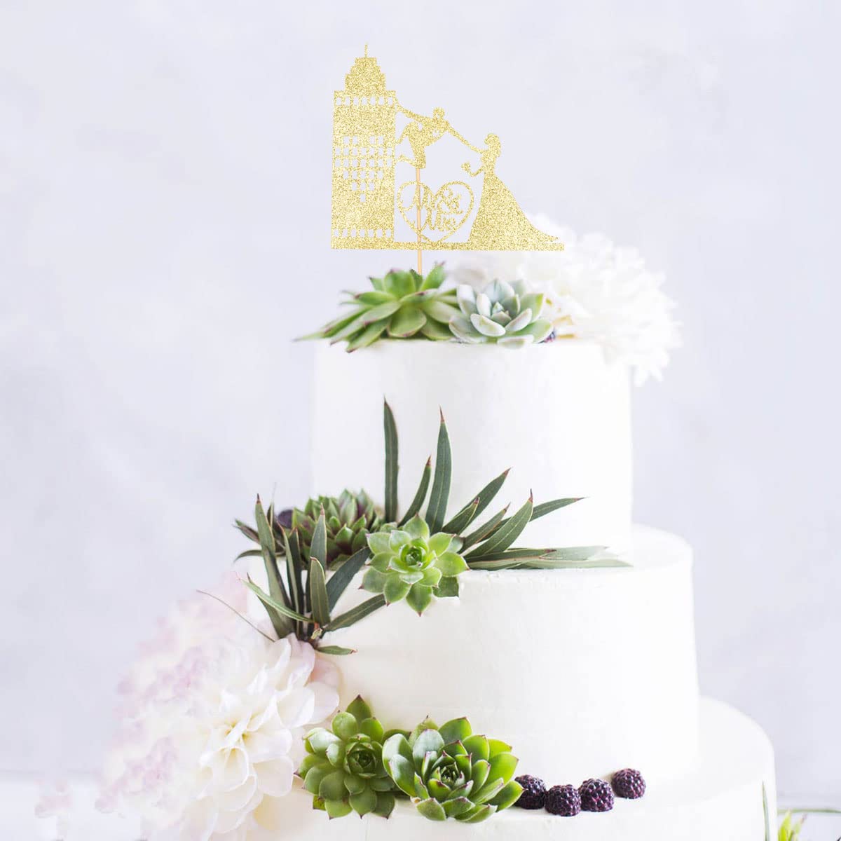 Spider-Man Wedding Cake Topper, Superhero Silhouette, Mr & Mrs Wedding Cake Decors, Bride and Groom Party Decorations, Gold Glitter