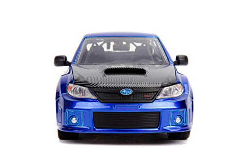 Jada Toys Rubber Tires 1:24 Fast & Furious - Brian's Subaru Impreza WRX STI, Blue (99514)