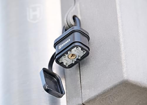 BRINKS - 40mm Laminated Steel Weather Resistant Padlock - Vinyl Wrapped and Chrome Plated with Hardened Steel Shackle(Color May Vary)