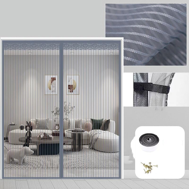 Magnetic Screen Door Pet and Kid Friendly Mosquito Curtain Self Sealing Mesh Curtain Full Frame Hook & Loop for Patio Doors -D-100x220cm(39x87inch)