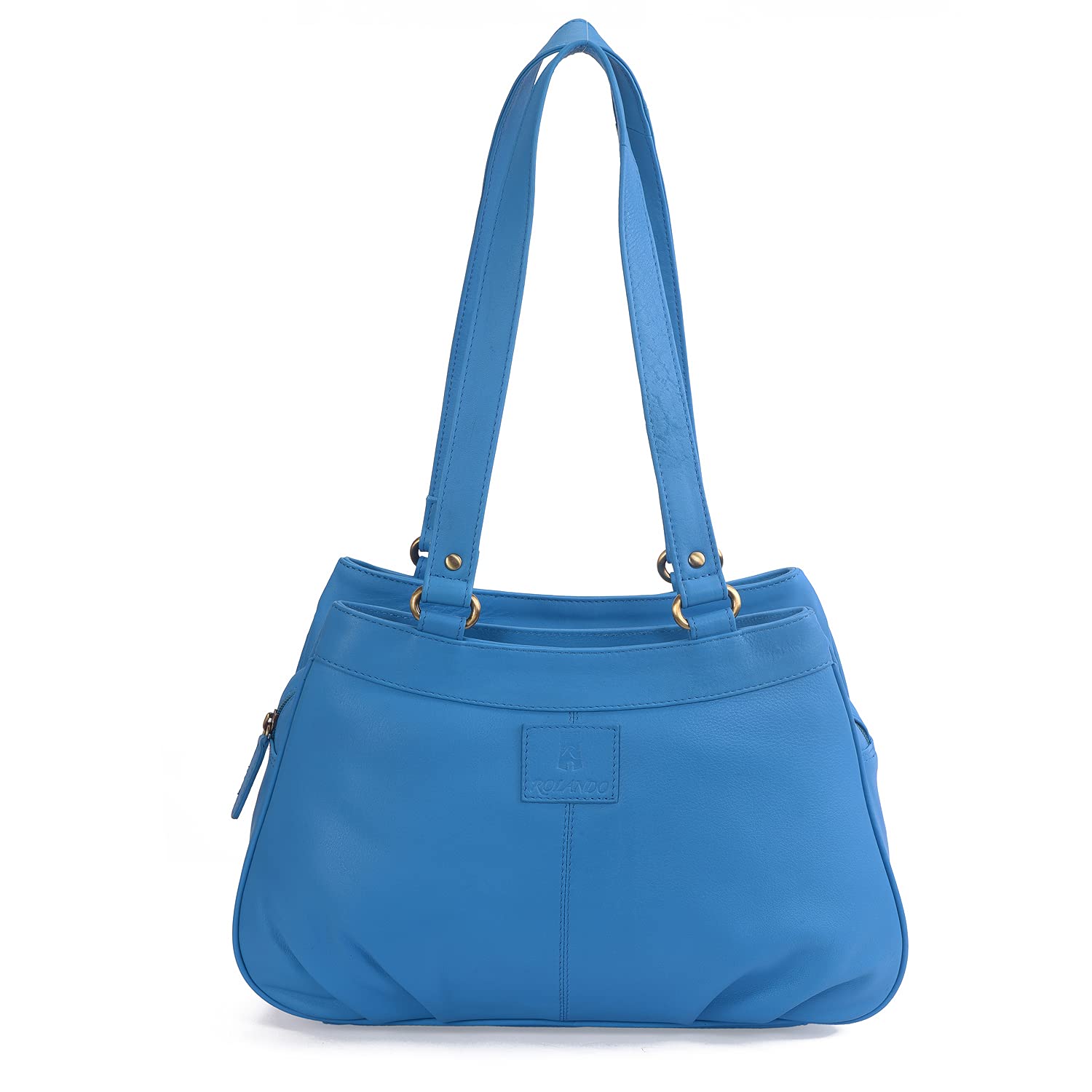 ROLANDO Dalia Women's Top-Handle Leather Handbag (Turquoise)